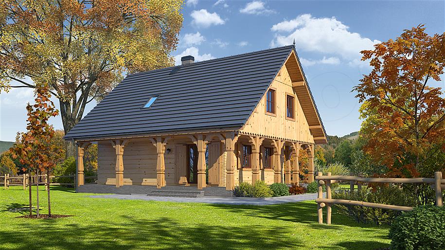 Projekt Dom mazurski dw 105,16 m2 - koszt budowy - EXTRADOM