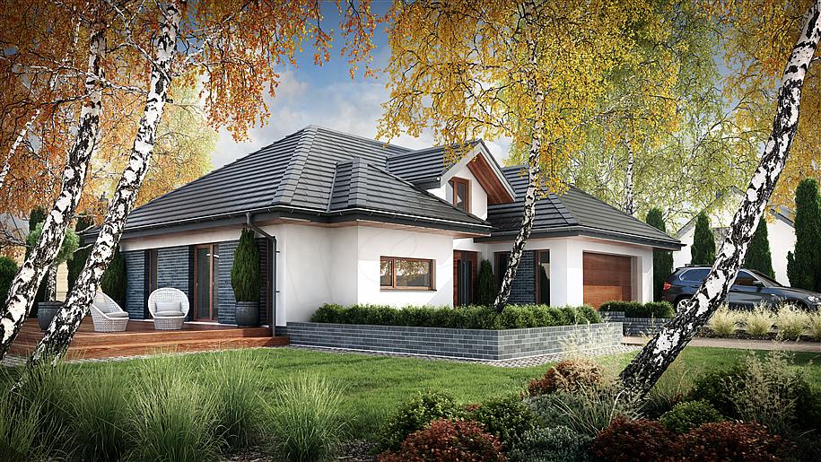 Projekt domu Nebraska 164,1 m2 - koszt budowy - EXTRADOM