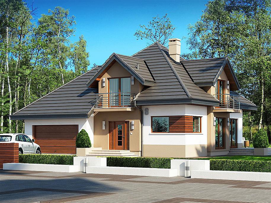 Projekt domu Opałek II N 2G 141,75 m2 - koszt budowy 252 tys. zł - EXTRADOM