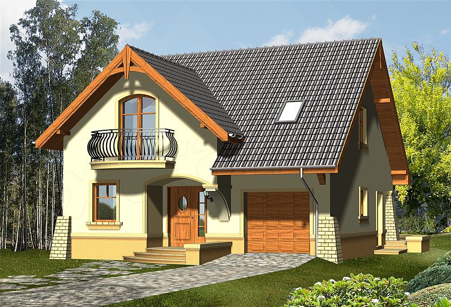 Projekt domu Bella 119,5 m2 - koszt budowy 148 tys. zł - EXTRADOM