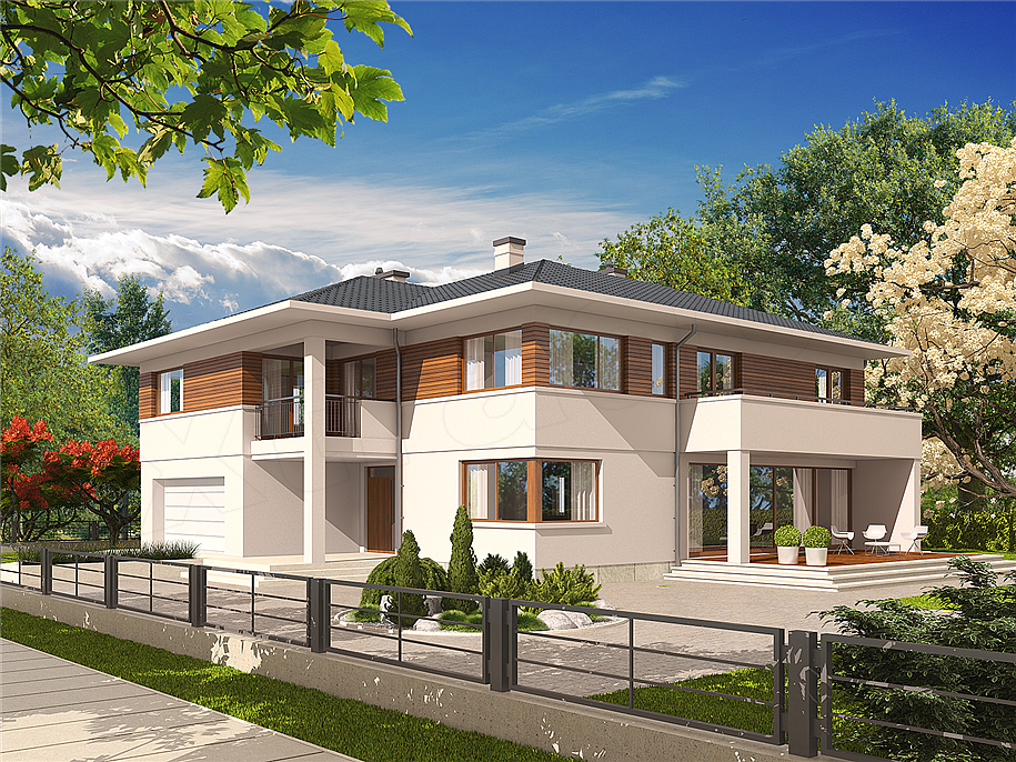 Projekt domu Nati G2 (z piwnicą) 271,18 m2 - koszt budowy - EXTRADOM