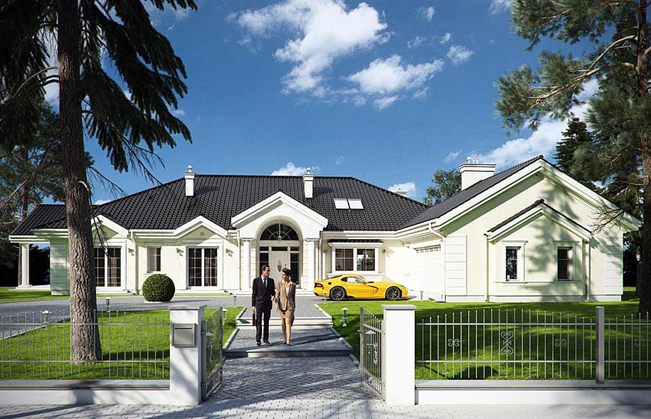 Projekt domu Rezydencja Parkowa 258,96 m2 - koszt budowy - EXTRADOM