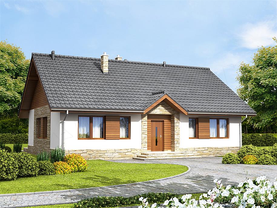 Projekt domu Daktyl 4 110,91 m2 - koszt budowy 155 tys. zł - EXTRADOM