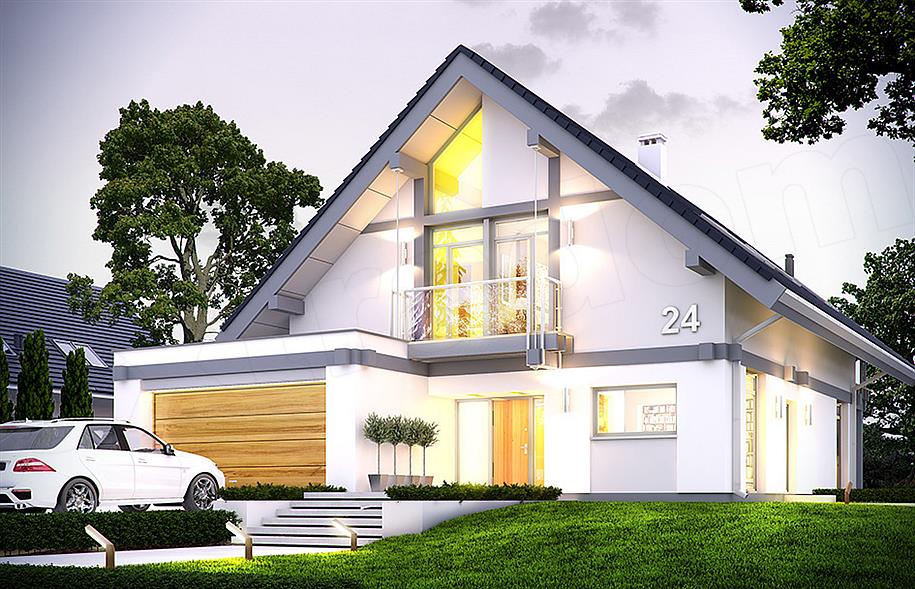 Projekt domu Otwarty 4 171,54 m2 - koszt budowy - EXTRADOM