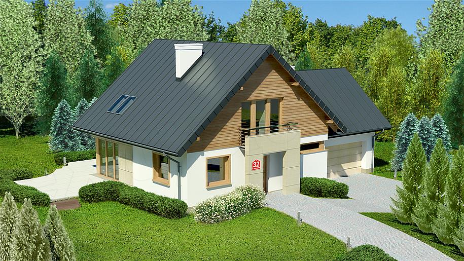 Projekt Dom przy Cyprysowej 32 160,79 m2 - koszt budowy - EXTRADOM