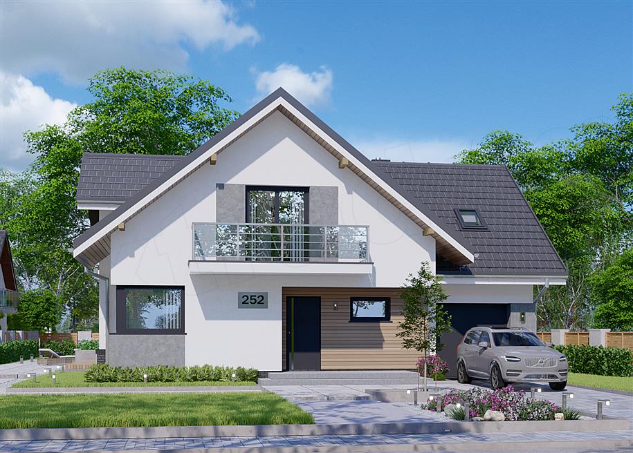 Projekt domu APS 252 171,8 m2 - koszt budowy - EXTRADOM