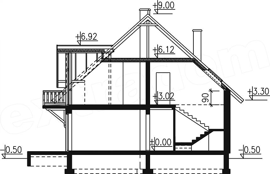 Projekt domu BW-45 agroturystyczny 213,4 m2 - koszt budowy - EXTRADOM