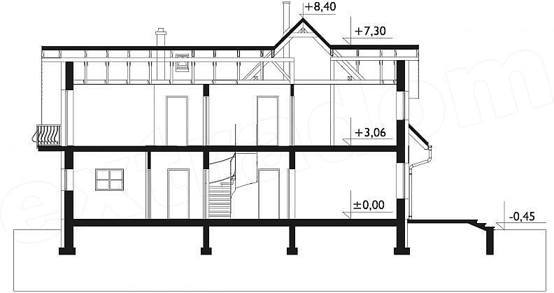 Projekt domu Jelonek Rex - murowana – beton komórkowy 152 m2 - koszt ...