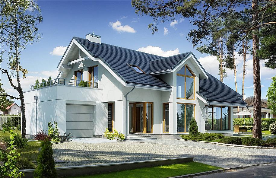 Projekt domu Z Charakterem 4 155,7 m2 - koszt budowy - EXTRADOM