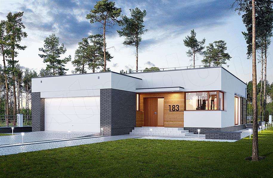 Projekt domu E-183 128,5 m2 - koszt budowy - EXTRADOM