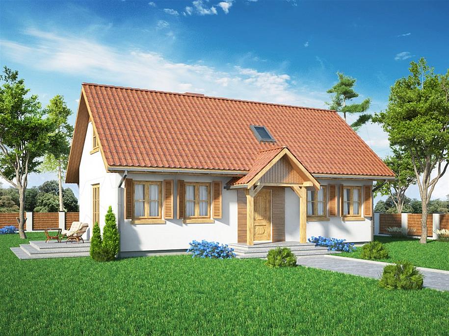 Projekt Domek Bieszczadzki (018 SK) 99,16 m2 - koszt budowy - EXTRADOM