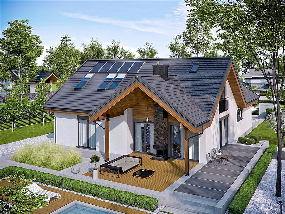 Projekt domu Simon II G2 energo 157,39 m2 - koszt budowy - EXTRADOM