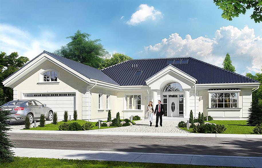 Projekt domu Willa parkowa 2 208,83 m2 - koszt budowy - EXTRADOM