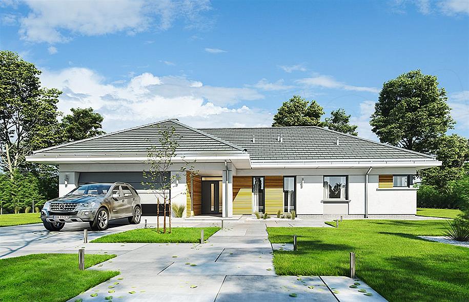 Projekt domu Parterowy 2 164,48 m2 - koszt budowy 256 tys. zł - EXTRADOM