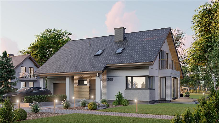 Projekt domu APS 302 141 m2 - koszt budowy - EXTRADOM