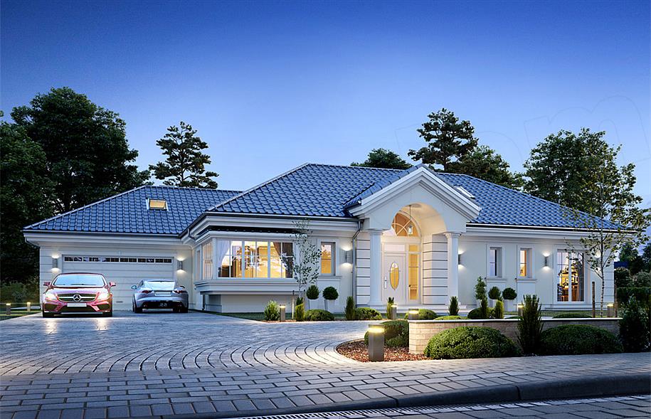 Projekt domu Willa Parkowa 6 207,29 m2 - koszt budowy - EXTRADOM