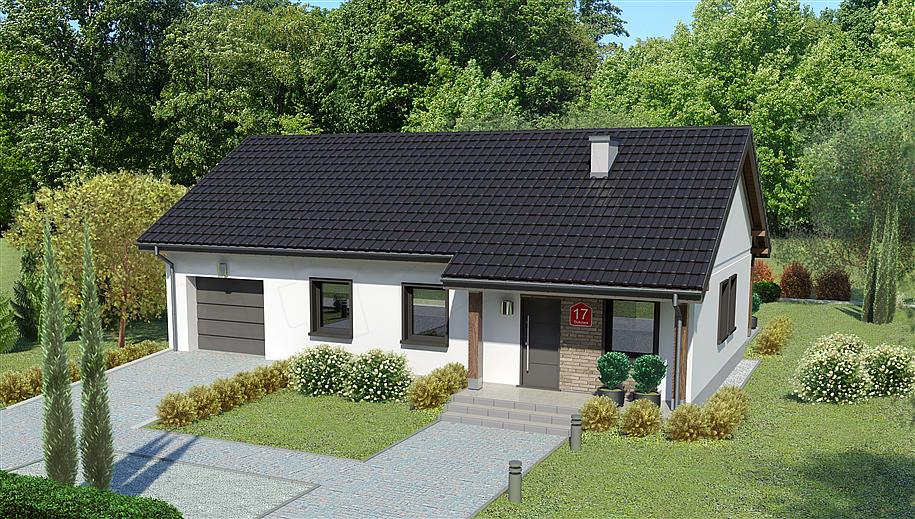 Projekt Dom przy Bukowej 17 75,9 m2 - koszt budowy - EXTRADOM