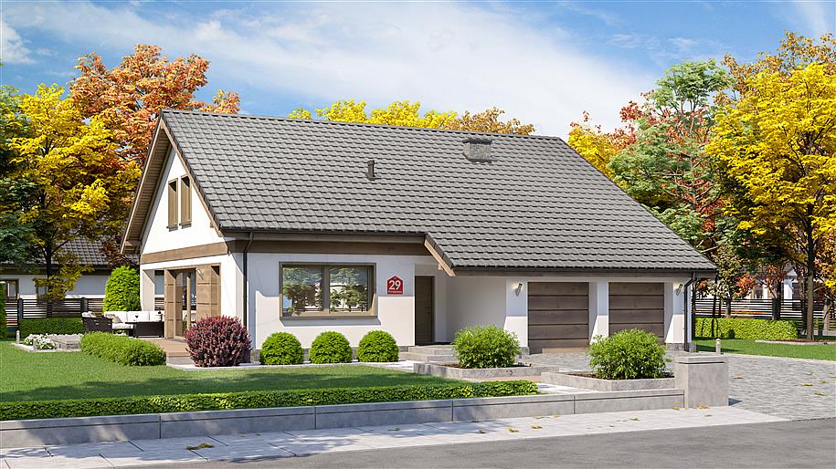 Projekt Dom przy Przyjemnej 29 bis 100 m2 - koszt budowy - EXTRADOM